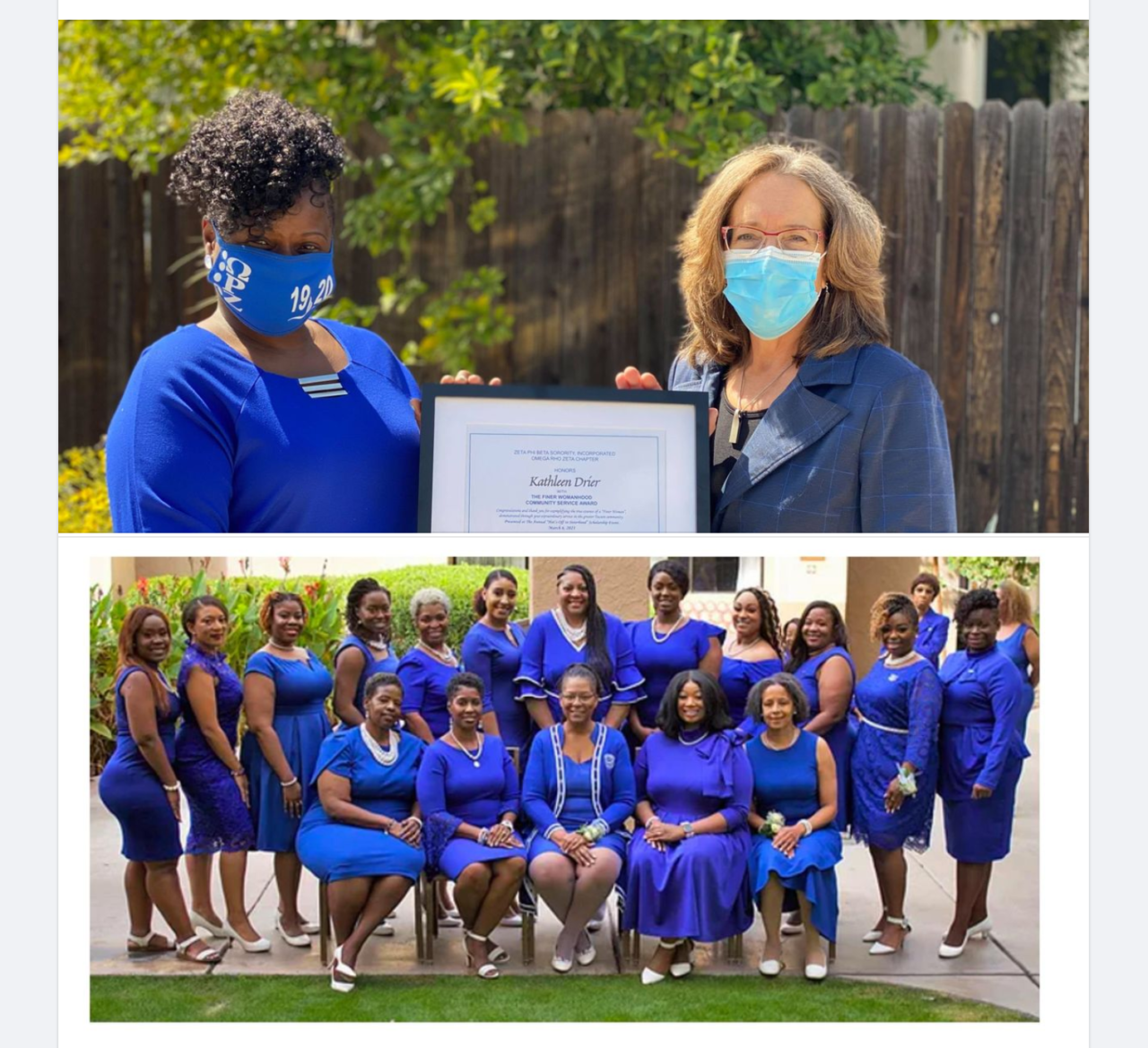 Zeta Phi Beta Sorority INC Community Service Award 2021 | Kathleen ...